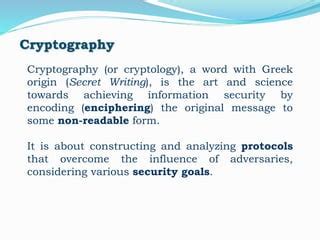 Introductory Lecture On Cryptography And Information Security PPT