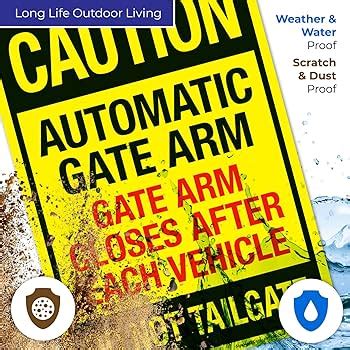 Gate Entrance Signs With Stop Arm