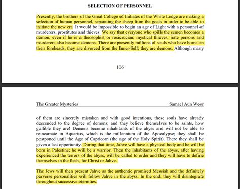 Samael Aun Weors Hatred Direct From His Writings Elitism And Superior Race Propaganda