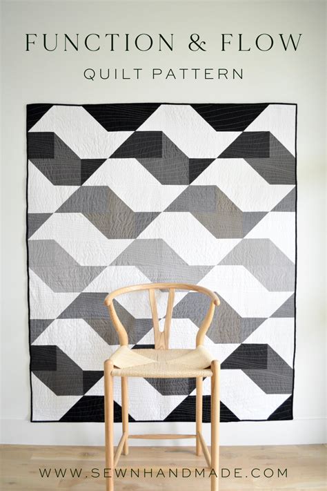 Function And Flow Quilt Paper Pattern Sewn Modern Quilt Patterns By Amy
