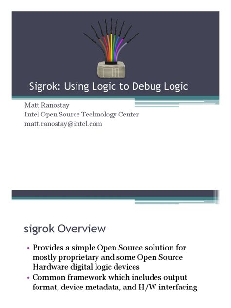 Sigrok Using Logic To Debug Logic Pdf Usb Computer Engineering
