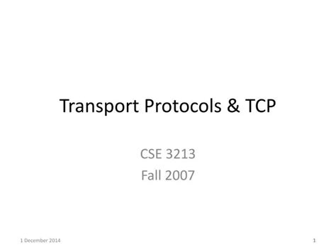 Ppt Transport Protocols And Tcp Powerpoint Presentation Free Download Id 7080405