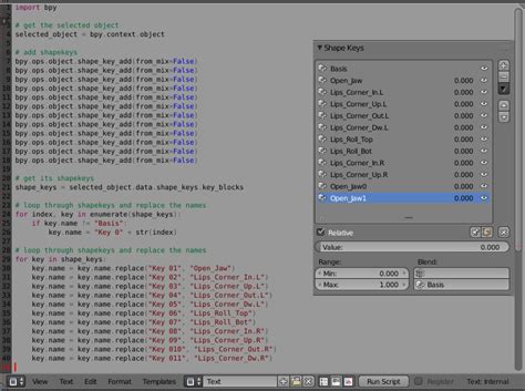 Python I Have Shape Keys But My Script Wont Read Above Number Blender Stack Exchange
