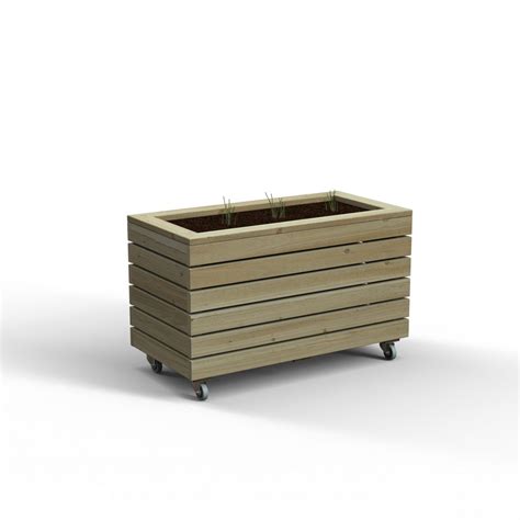 Linear Planter Double With Wheels