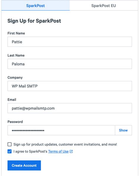 sparkpost wp mail smtp