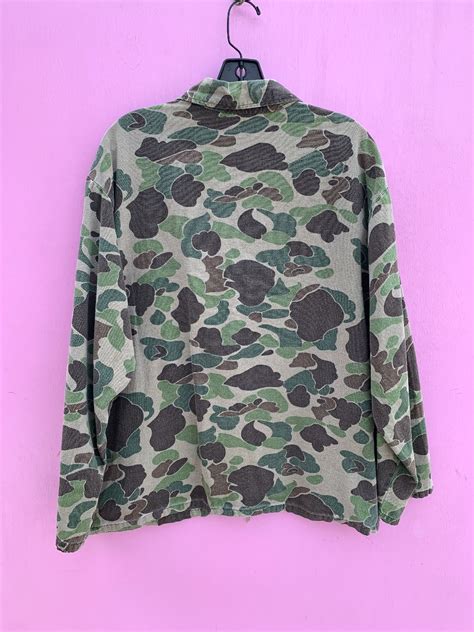As Is Military Duck Camo 100 Cotton Long Sleeve Button Up Shirt