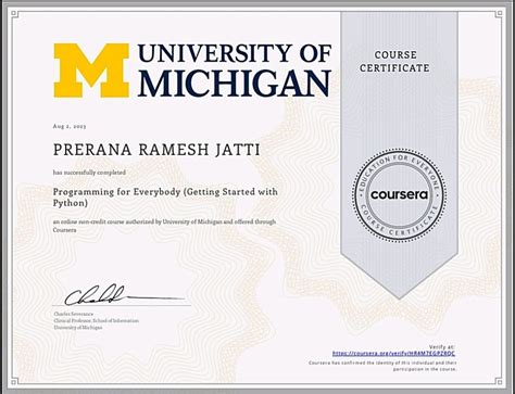 Coursera Certification Courseracourse Pythonlearning