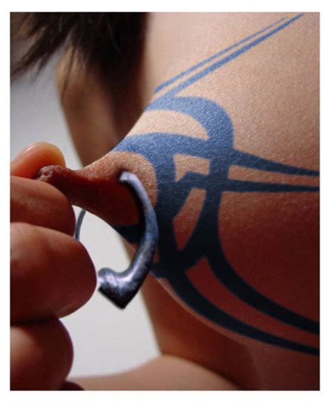 Tattooed Boob With A Nipple Ring Kecra