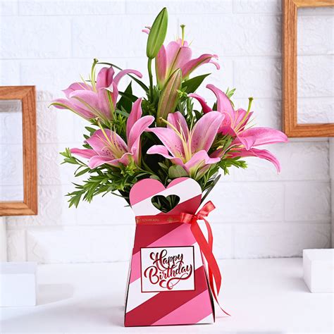 Send Lilies Flower Bouquet Lilies Bouquet Delivery To India