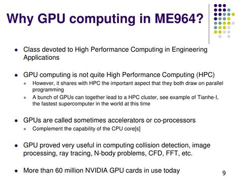 Ppt Me964 High Performance Computing For Engineering Applications