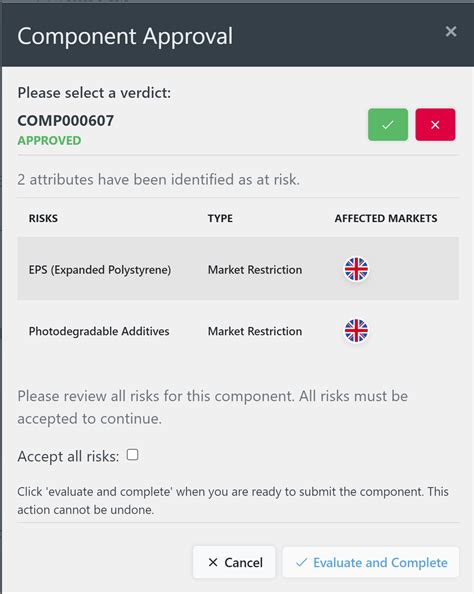 Confirm Reject A Component Task E Halo