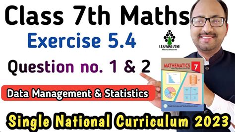 Class 7 Maths New Book 2023 Chapter 5 Exercise 5 4 Question No 1 And 2 Class 7 Ptb