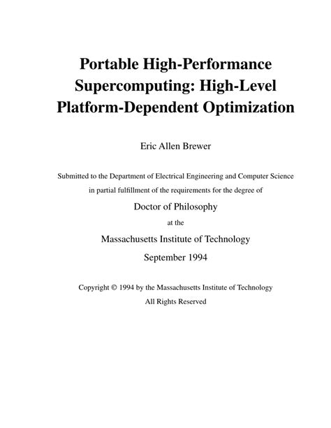 Pdf Portable High Performance Supercomputing High Level Platform
