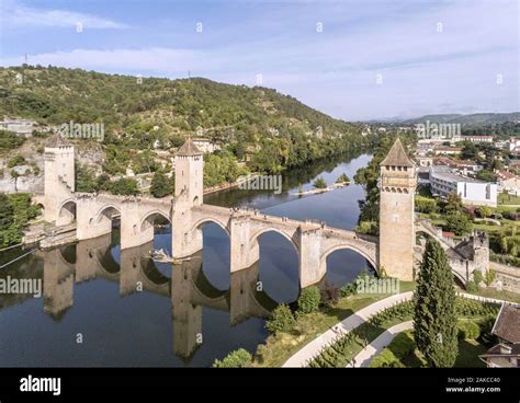 France Lot Cahors The Valentre Bridge Fortified Bridge Dated 14th