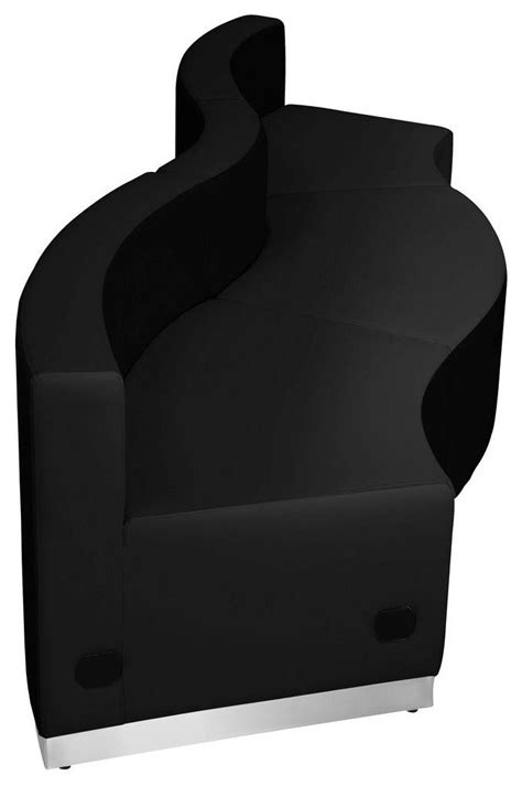 Alon Black Leathersoft Reception Configuration 3 Pieces Contemporary