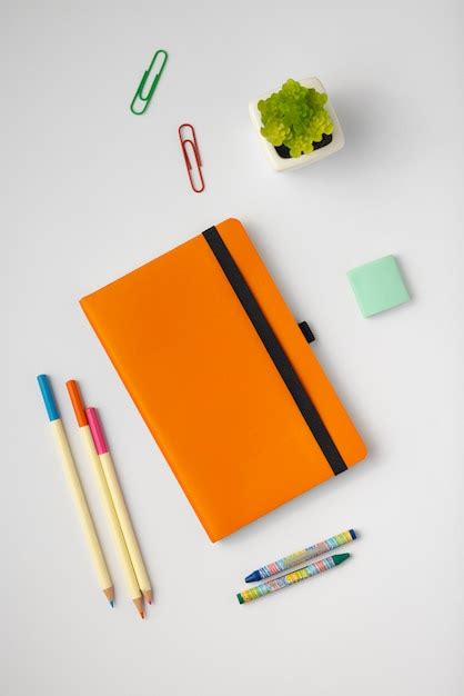 Free Photo Bullet Journal Still Life Flat Lay