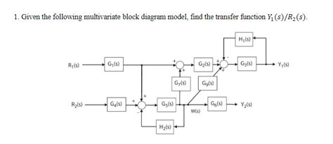 1 Given The Following Multivariate Block Diagram