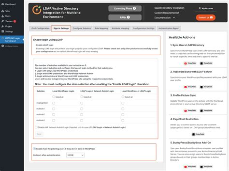 LDAP AD Login For Intranet Sites In Multisite Environment