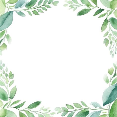 Premium Photo Green Leaf Square Border Pattern Backgrounds Plant