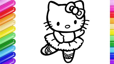 Ballerina Hello Kitty Coloring Pages 2025
