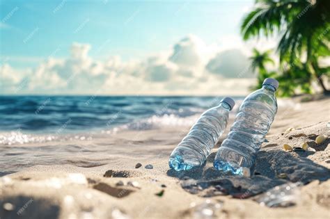 Plastic Water Bottles Pollute Beach Harm Ecosystem World Environment