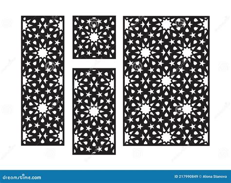 Arabic Cnc Laser Pattern Decorative Vector Panel For Cnc Cutting Arabic Template For Interior