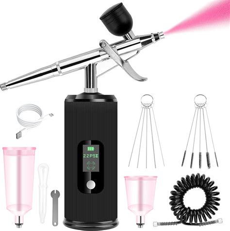 Kalolary 36psi Airbrush Kit Rechargeable Cordless Airbrush Compressor