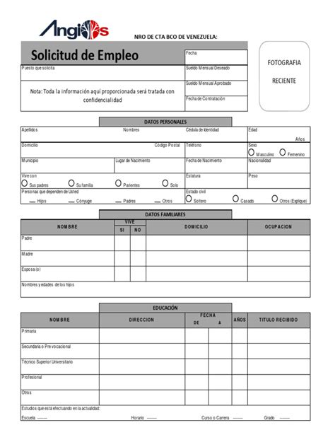 Planilla De Ingreso Pdf