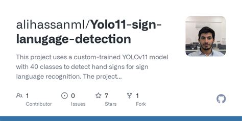Github Alihassanml Yolo11 Sign Lanugage Detection This Project Uses