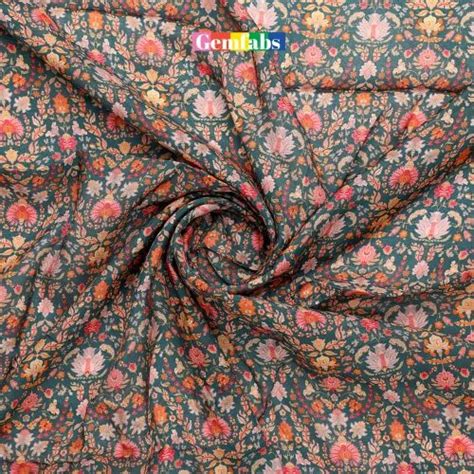 Pattern Digital Print Poly Muslin Fabric Red At Rs 80meter In Surat