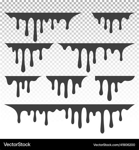 Liquid Drip Shapes And Patterns Royalty Free Vector Image