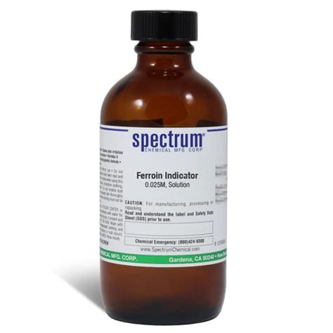 Ferroin Indicator 0025m Solution Spectrum Chemicalbiochemical
