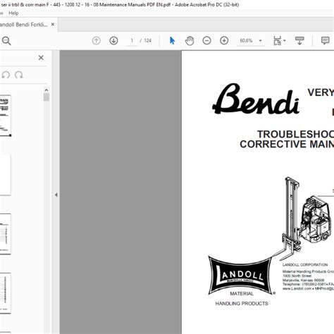 Landoll Bendi 3 Wheel Electric Very Narrow Aisle Forklift