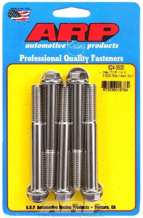 Arp 624 3500 716 14 X 3500 Hex 12 Wrenching Ss Bolts ~ Velocity Gear Lab