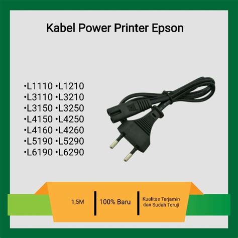 Jual Kabel Power Printer Epson L120 L121 L110 L300 L310 L210 Pangan 1