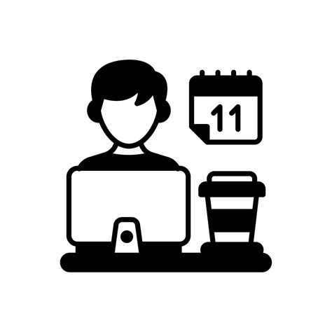 Self Employment Icon In Vector Illustration 25729686 Vector Art At