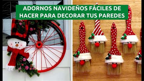 Ideas De Adornos NavideÑos Para Paredes Que Puedes Hacer Tu Misma Youtube