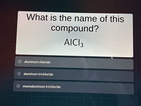 What Is The Name Of This Compound Studyx