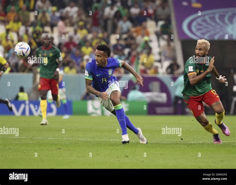 Al Daayen Qatar 02nd Dec 2022 Eder Militao Of Brazil Eric Maxim