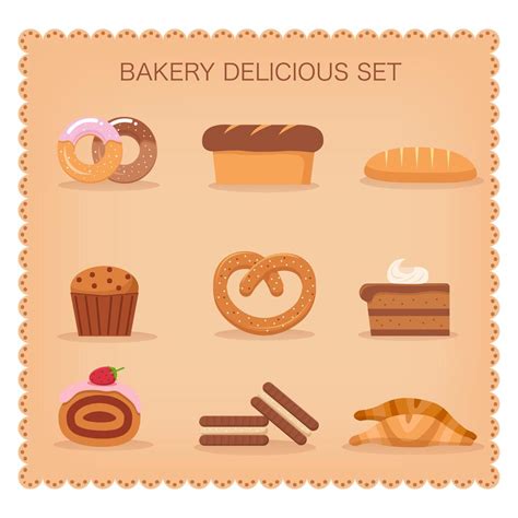 Cute Bakery Set 667132 Vector Art At Vecteezy