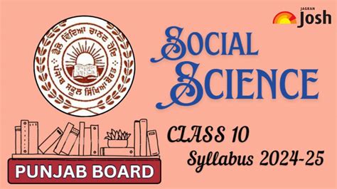 Pseb Class 10 Social Science Syllabus 2024 25 Download Syllabus Pdf