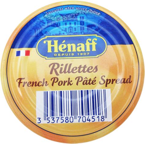 Henaff Rillettes French Pork Pate Spread Asiangrocery2yourdoor