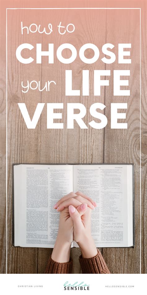 How To Choose Your Life Verse 30 Ideas Hello Sensible Life