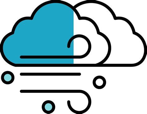 Windy Filled Half Cut Icon 42781451 Vector Art At Vecteezy