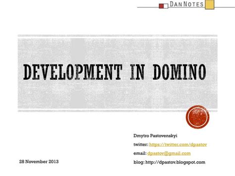Domino Development Process Ppt