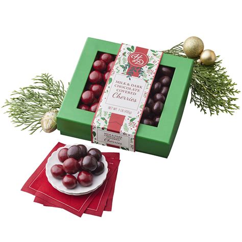 Harry And David Holiday Chocolate Covered Cherries Dark Chocolate Milk