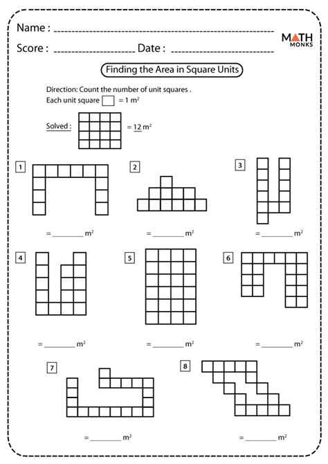 Square Shape Worksheets Math Monks