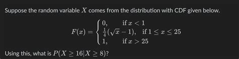 Solved Suppose The Random Variable Comes From The Chegg