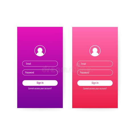 Clean Mobile Ui Design Concept Login Application With Password Form