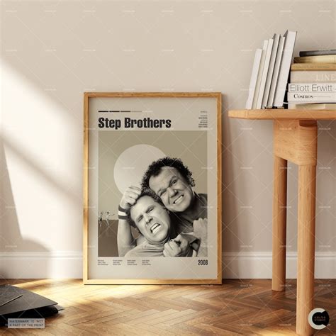 Step Brothers Retro Movie Poster Midcentury Modern Retro Tv Show Poster Minimal Movie Art